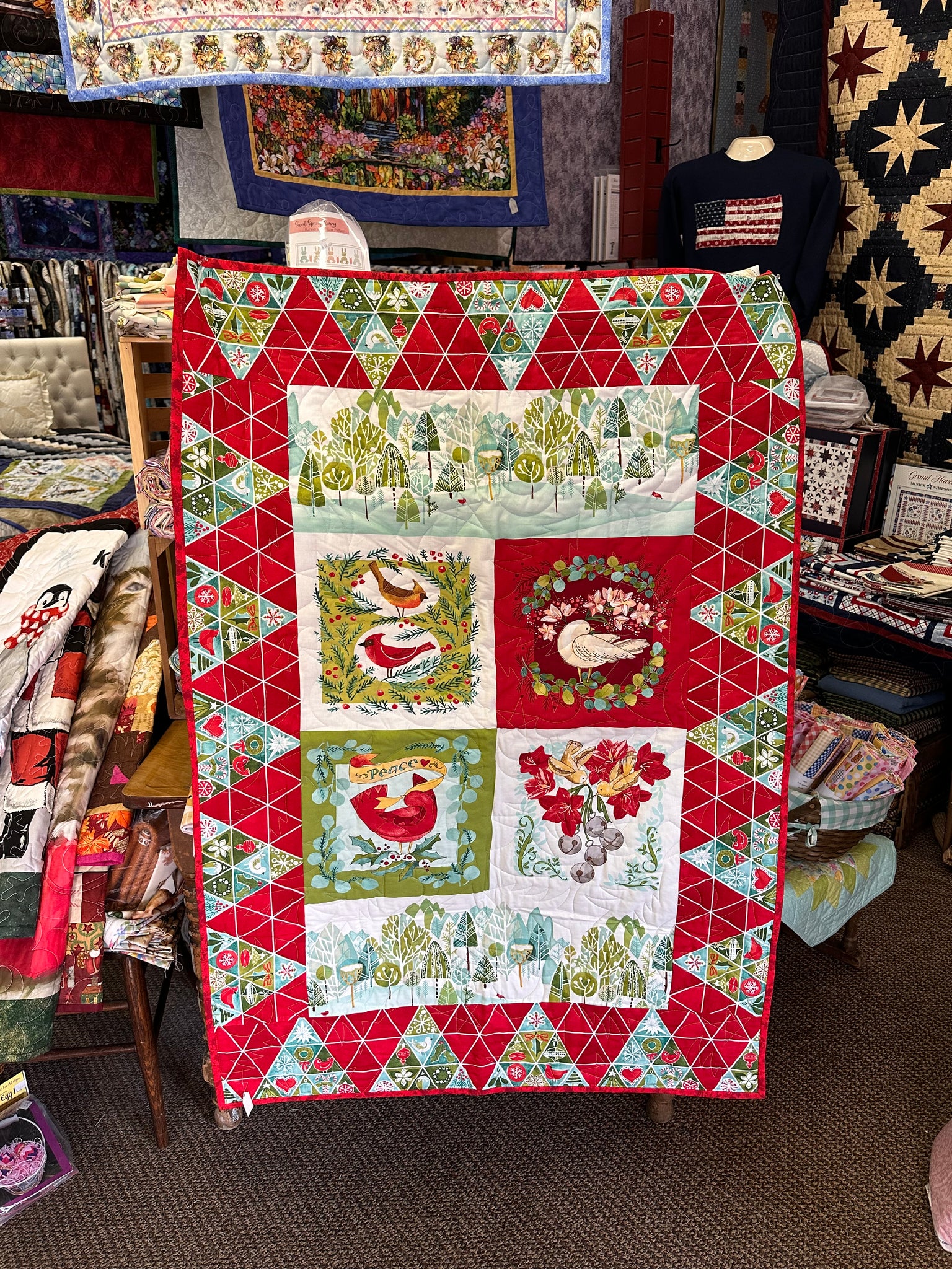Christmas Wall Hanging | Log Cabin Quilt Shop