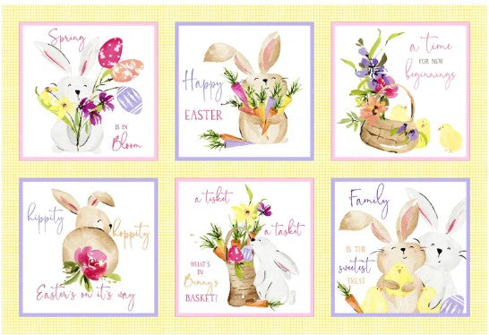 Hoppy Easter panel | Log Cabin Quilt Shop