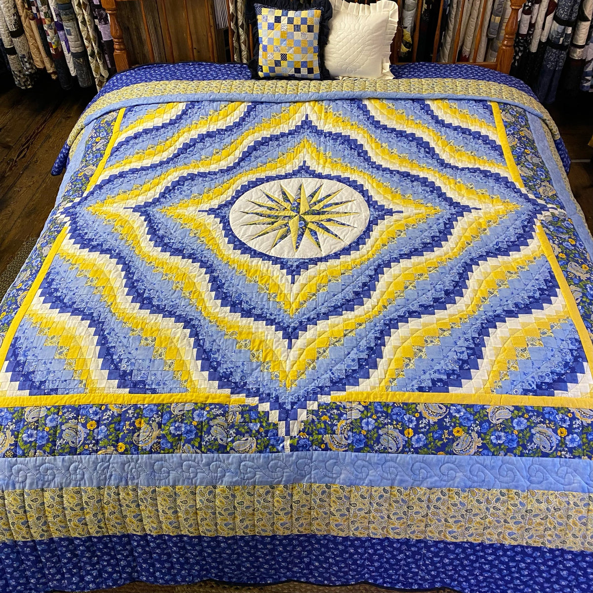 Mariner's Bargello Wave Quilt Pattern | Log Cabin Quilt Shop