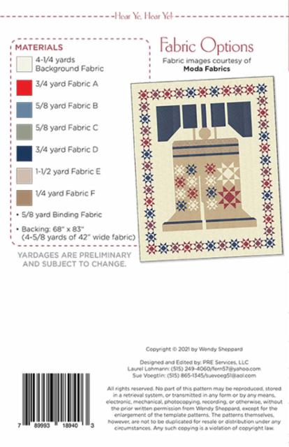 Hear Ye, Hear Ye Pattern | Log Cabin Quilt Shop